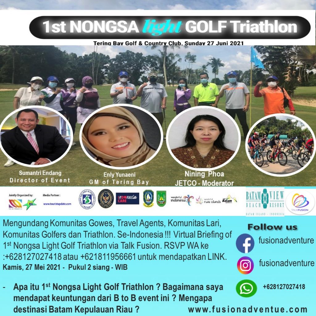1st Nongsa Light Golf Triathlon 2021 Kota Batam Ajang Komunitas Lari ...