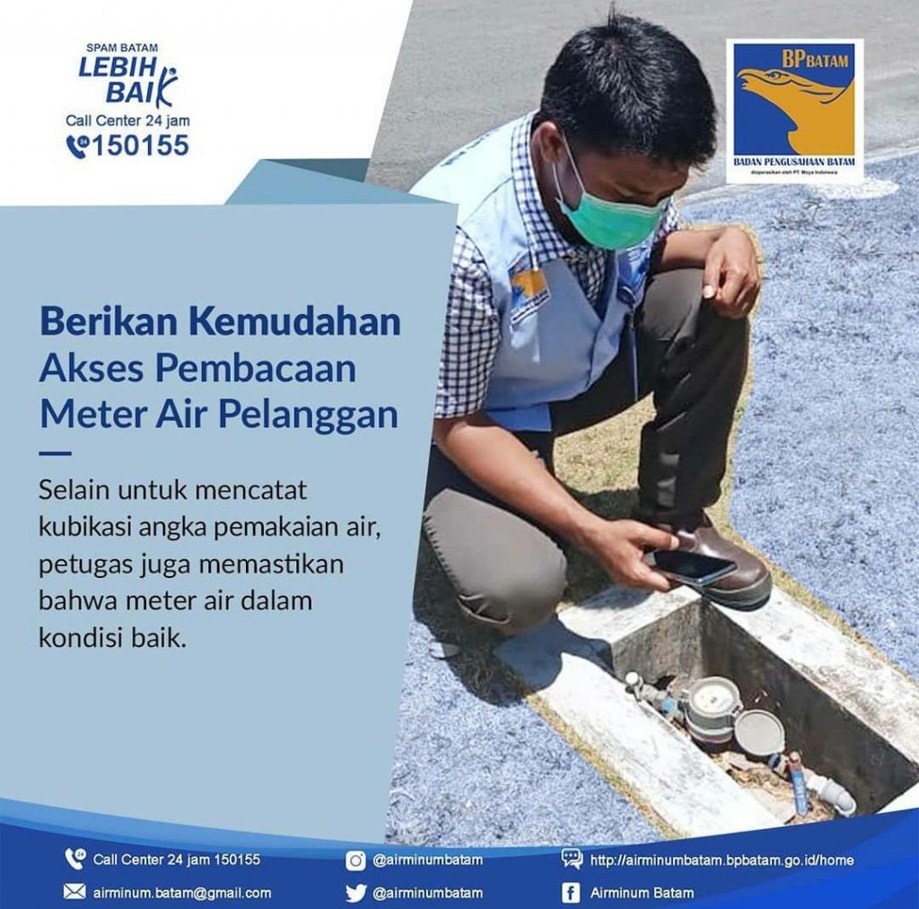 Petugas Pembaca Meter SPAM Batam Pastikan Kondisi Meteran dan ...
